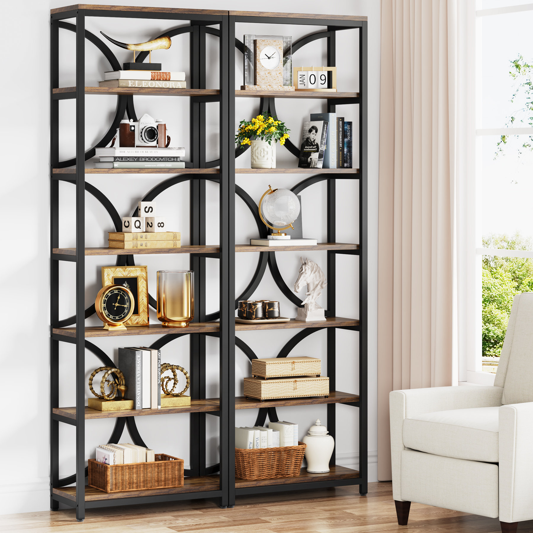 17 Stories Tedman 78.74" H x 23.62" W Steel Standard Bookcase | Wayfair